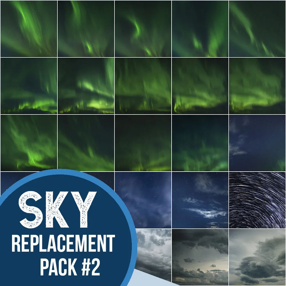 Sky Replacement Pack 2- Aurora Skies, Starry Skies and Storms
